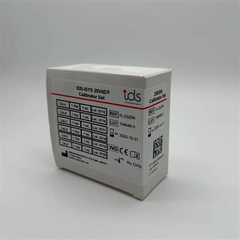 Ids Isys 25 Vitds Calibrator Set Calibradores Para Vitamina D Total