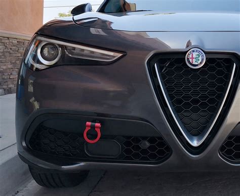 Track Racing Style Tow Hook Ring For 2017 Up Alfa Romeo Giulia 952 And S