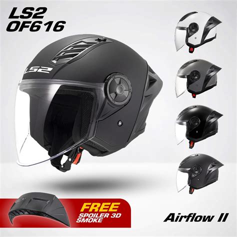 Jual Ls2 Helm Of616 Airflow Ii Half Face Single Visor Spoiler Helm