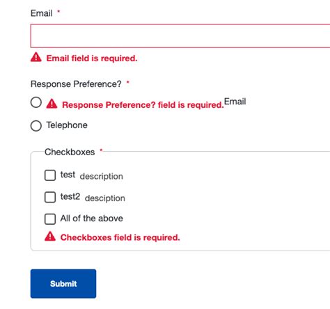 radio button clientside validation text in the wrong place [ 3395046