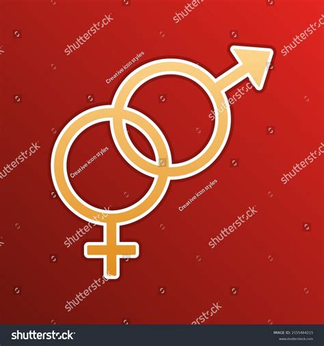 Sex Symbol Sign Golden Gradient Icon Stock Vector Royalty Free