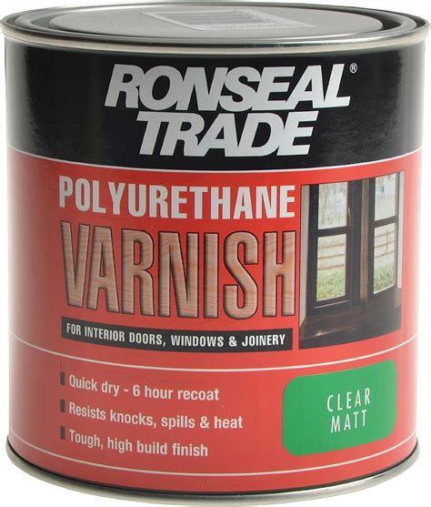 Ronseal Tpuvml1l Trade Polyurethane Varnish Matt 1 Litre Uk Diy And Tools