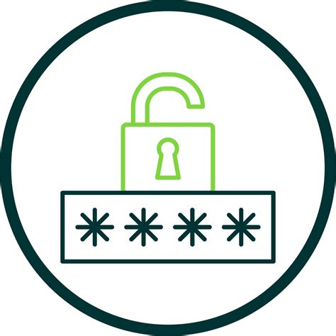Broken Password Line Circle Icon 42784699 Vector Art At Vecteezy
