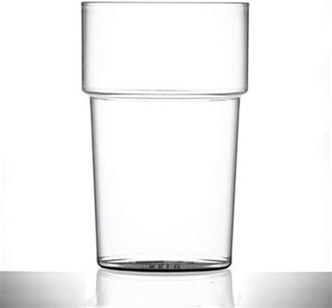 Pack X 50 Econ Rigid Reusable Stackable Polystyrene Plastic Pint