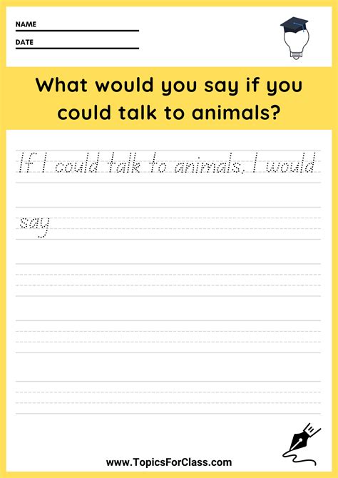Free Writing Prompt Worksheets For First Grade Topicsforclass