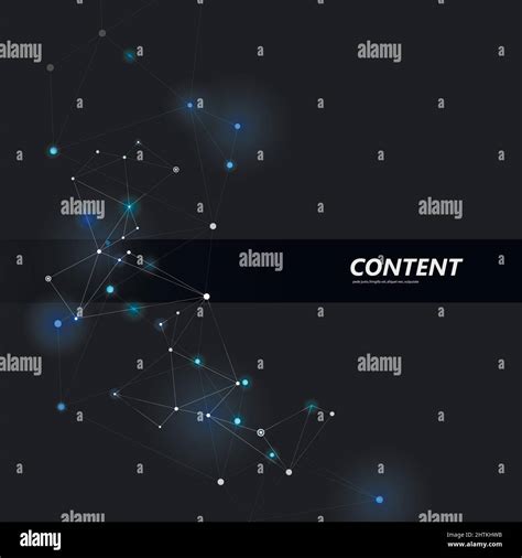 Abstract Triangle Structure Network Design With Connecting Dot And Line Vector Dark Space