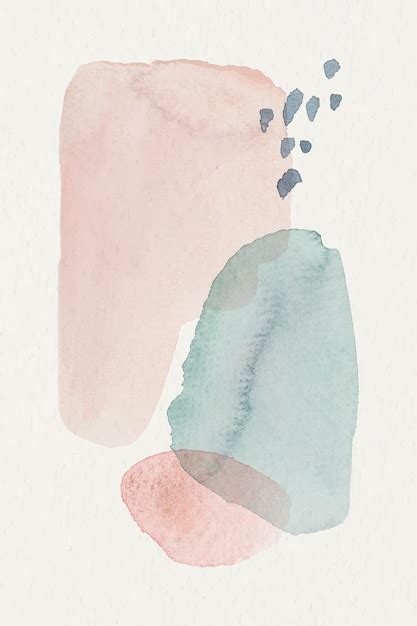 핑크와 블루 수채화 배경 무료 벡터