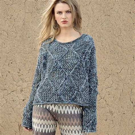 Свободный джемпер с ажурным узором «Ромбы схема вязания спицами Вяжем Джемперы на