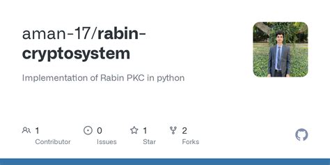 Github Aman 17rabin Cryptosystem Implementation Of Rabin Pkc In Python
