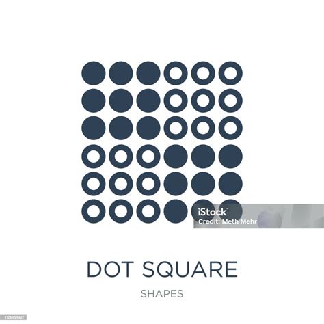 흰색 바탕에 도트 스퀘어 아이콘 벡터 점 평방 유행 채워진 도형 컬렉션 도트 평방 벡터 일러스트 레이 션에서 아이콘 0명에 대한