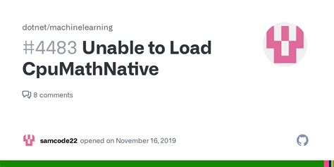 unable to load cpumathnative · issue 4483 · dotnet machinelearning