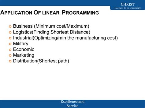 Linear Programming Optimization Techniques Single Objective Pptx