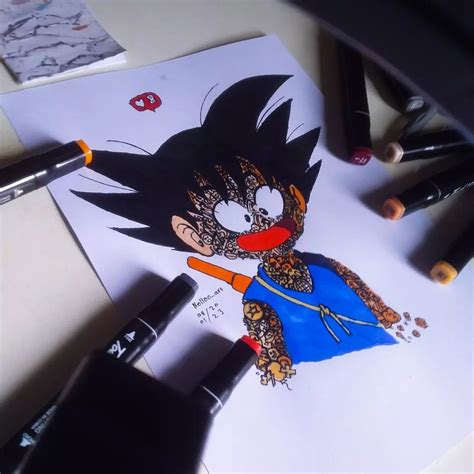 Dragon Ball Doodle Fan Art Doodle Art Doodles Art