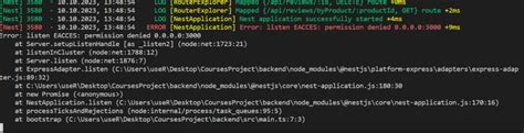how to solve listen eacces permission denied 0 0 0 0 3000