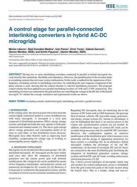pdf a control stage for parallel connected interlinking converters in