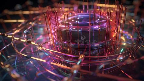 Quantum Computing Superposition Entanglement Qubits Color One Generative Ai Stock Illustration