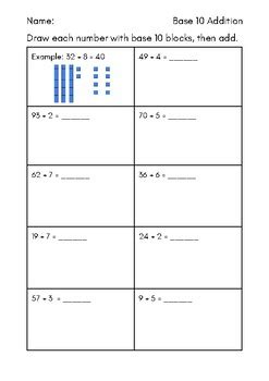 Base 10 Addition And Subtraction Freebie By Two Corazones Dual Language