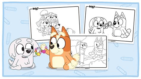 Bluey And Friends Coloring Pages Giraffe Printable