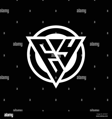 Ey Logo With Negative Space Triangle Shape And Circle Rounded Design