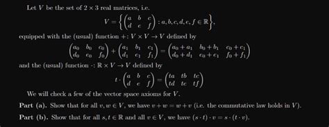 Solved Let V Be The Set Of 2×3 Real Matrices Ie
