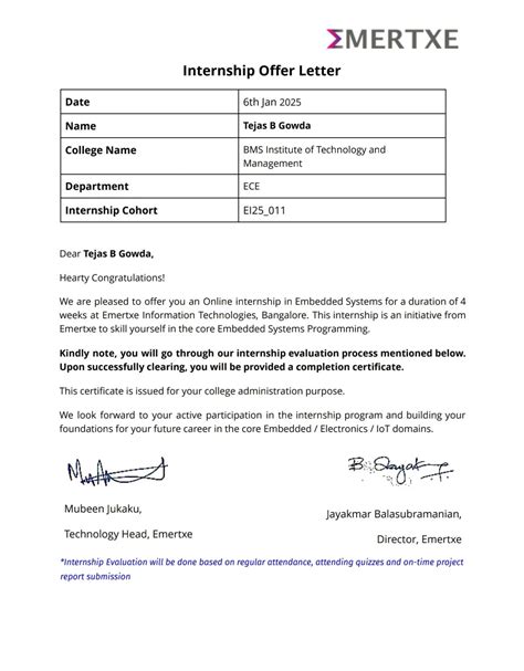 Internship Embeddedsystems Electronics Iot Learninganddevelopment Tejas Gowda