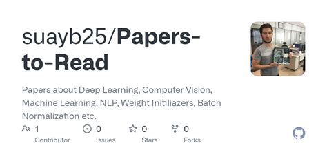 GitHub Suayb Papers To Read Papers About Deep Learning Computer Vision Machine Learning