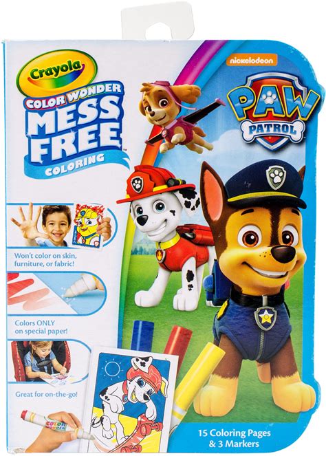 Crayola Color Wonder Paw Patrol Mess Free Coloring Kit 18 Pieces
