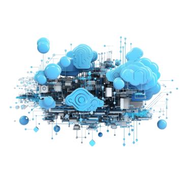 Artificial Intelligence Cloud Computing Concept Artificial Intelligence D Rendering Science