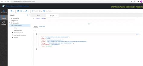 developing solutions locally using azure cosmosdb in core
