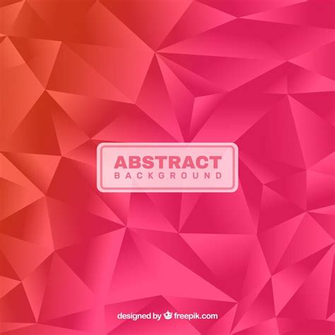 빨간 다각형 배경 무료 벡터