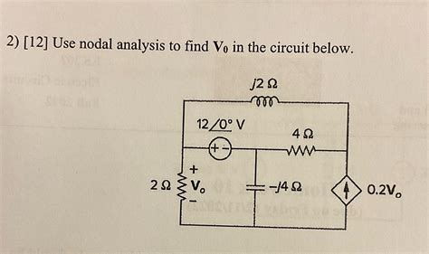 [solved] 2 [12] use nodal analysis to find vo in the circuit below j2