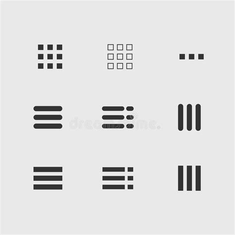 Ui Menu Icons Set Stock Vector Illustration Of Symbol 101470220