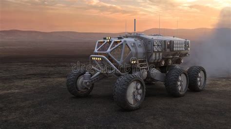 3d Rendering Of The Planetary Rover Stock Illustration Illustration Of Exploration Surface