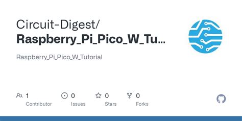 GitHub Circuit Digest Raspberry Pi Pico W Tutorial Raspberry Pi Pico