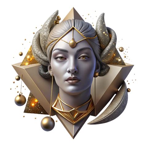 Magnificent Artistic Angular Portrait Isolated With Monochromatic Color