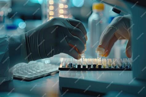 Doctor Working With Microplate For Disease Diagnostic In Laboratory