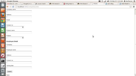 Multi Model Form In Rails Hari S Blog
