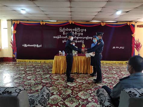 ဒဂုံမြို့သစ် တောင်ပိုင်း မြို့နယ်တွင် အရန်မီးသတ်လေ့ကျင့်ရေး မွမ်းမံ သင်တန်းဆင်းပွဲ အခမ်းအနားကျင