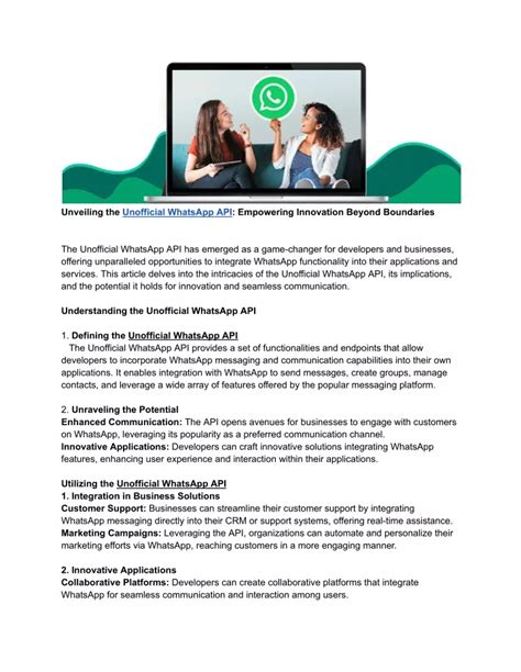PPT Best Alternative To Unofficial WhatsApp API PowerPoint Presentation ID