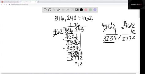 ⏩solved divide then check by multiplying 816 243 ÷462 numerade