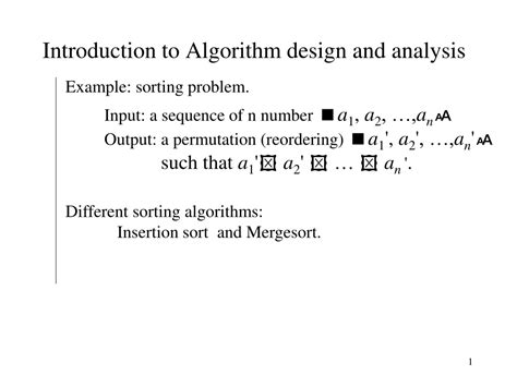 ppt introduction to algorithm design and analysis powerpoint presentation id 9287010
