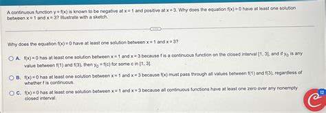 Solved A Continuous Function Y F X ﻿is Known To Be Negative