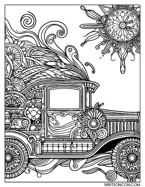 8 Безплатни за Печат Кола Картинки за Оцветяване Листове Рисунки и Страници за Възрастни и