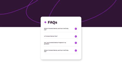 Frontend Mentor Faq Accordion Coding Challenge With Html And Css Only