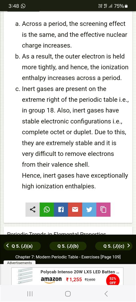348 A Across A Period The Screening Effect Is The Same And The Effect