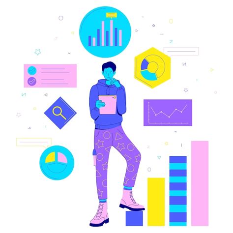 웹 분석 분석 프리미엄 벡터