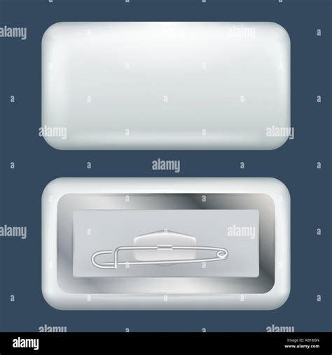 Rectangular Badge Mockup Realistic Style Stock Vector Image And Art Alamy