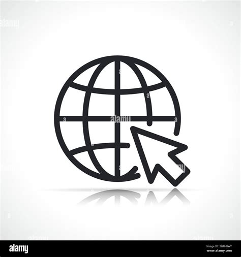 Globe And Mouse Cursor Icon Stock Vector Image And Art Alamy