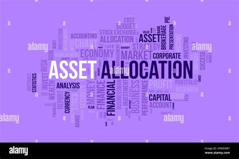 Word Cloud Background Concept For Asset Allocation Money Management Financial Market Strategy