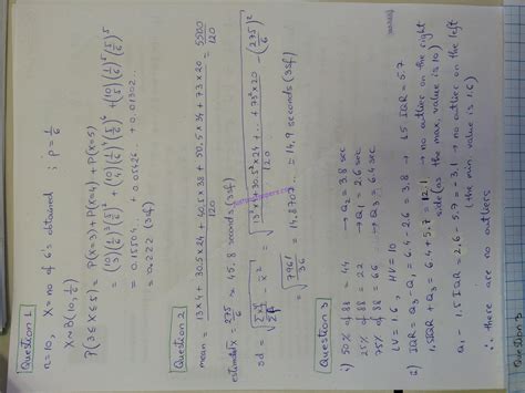Cie 9709 A Level Paper 62 May June 2015 Statistics 1 Solution